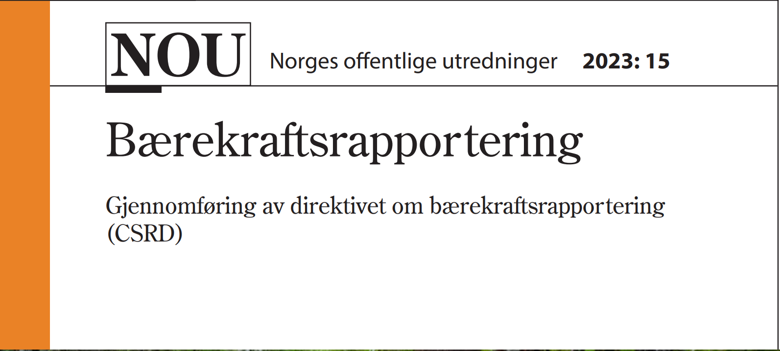 Om bærekrafts- rapportering, dobbel vesentlighet og nye muligheter